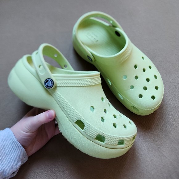 CROCS | Shoes | Crocs Womens Classic Platform Clog Lime Green | Poshmark